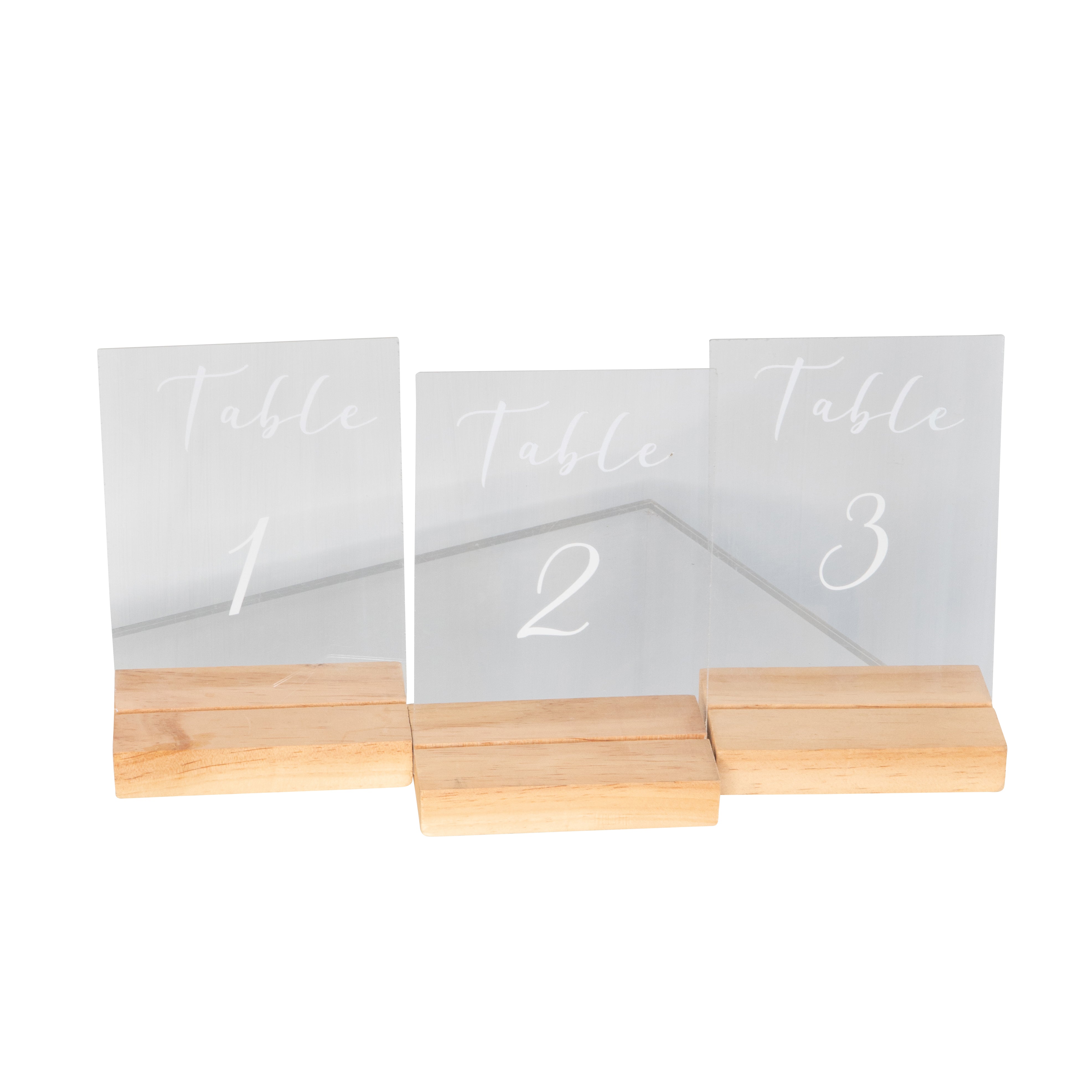 Frosted Acrylic Table Number – Adelaide Wedding Hire