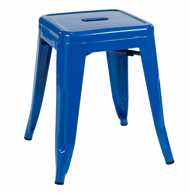 Small Stool - Blue – Adelaide Wedding Hire
