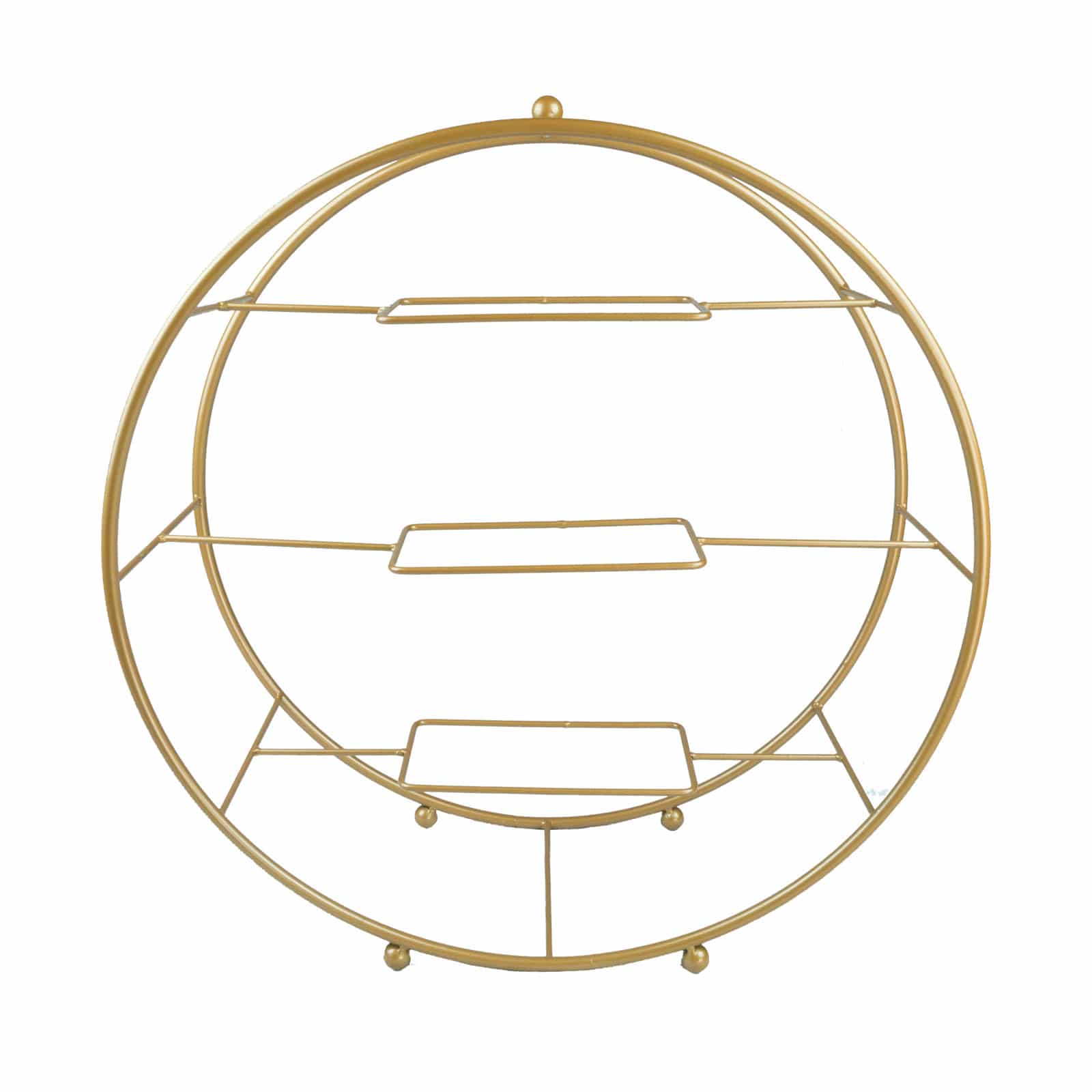 Gold 3 Tier Circle Cake Stand – Adelaide Wedding Hire