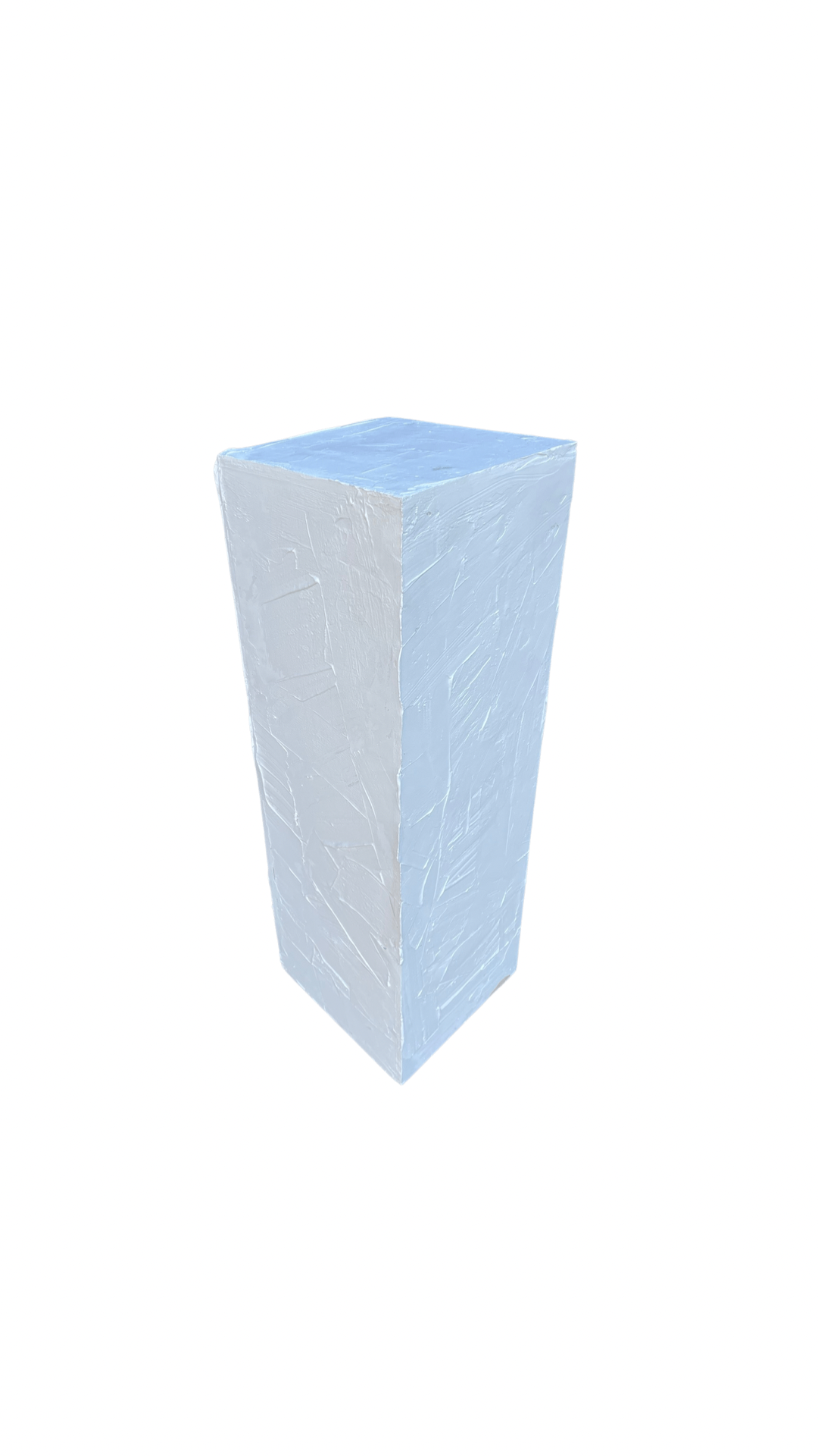 White Rectangular Textured Plinth 90cm – Adelaide Wedding Hire