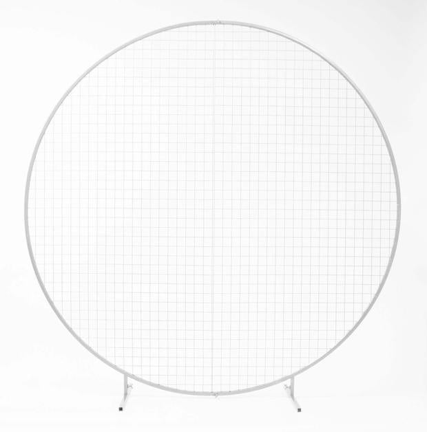 White Circle Mesh Display – Adelaide Wedding Hire